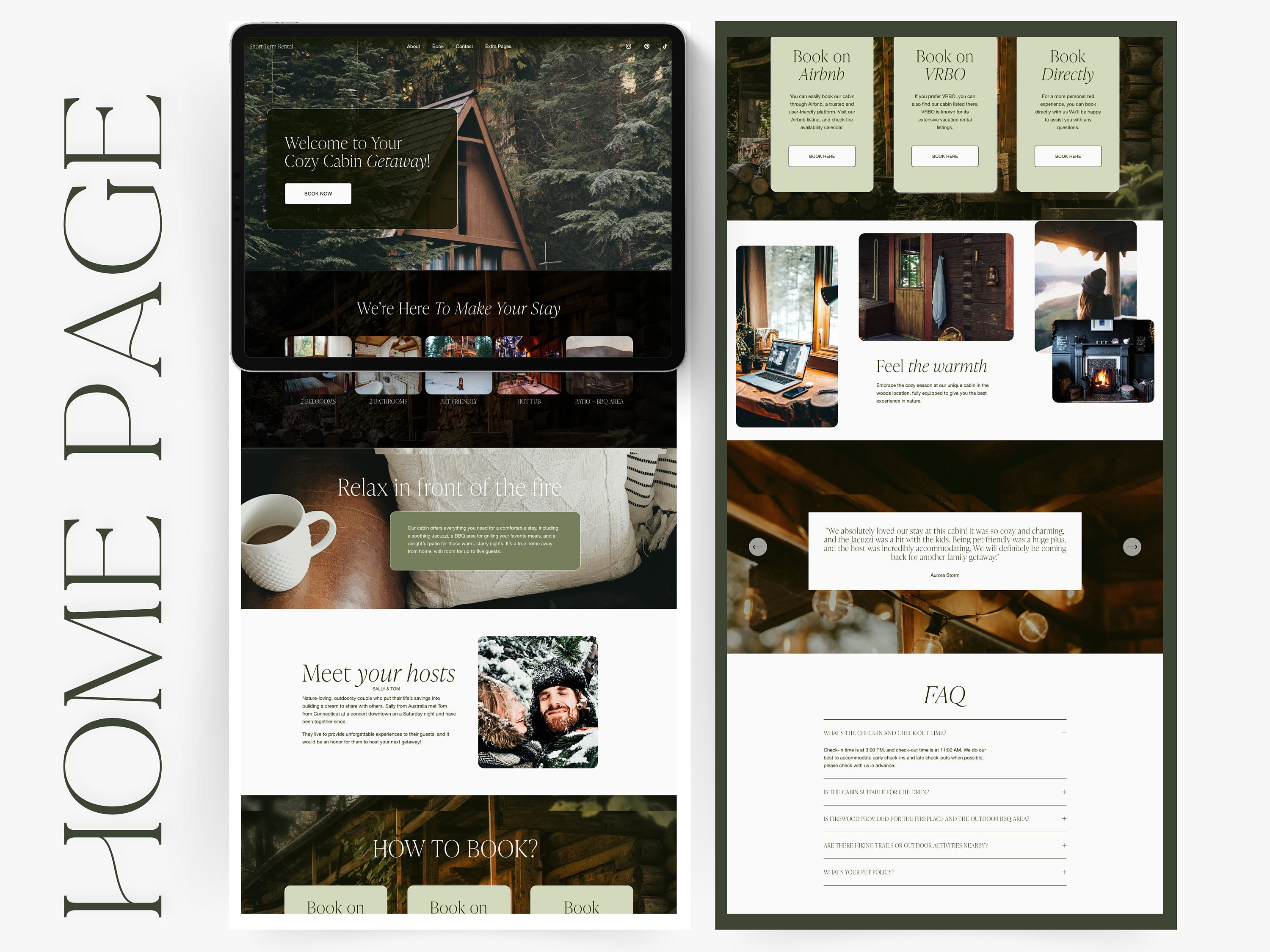 Airbnb Website, Squarespace Website, Short Term Rental Website, VRBO ...