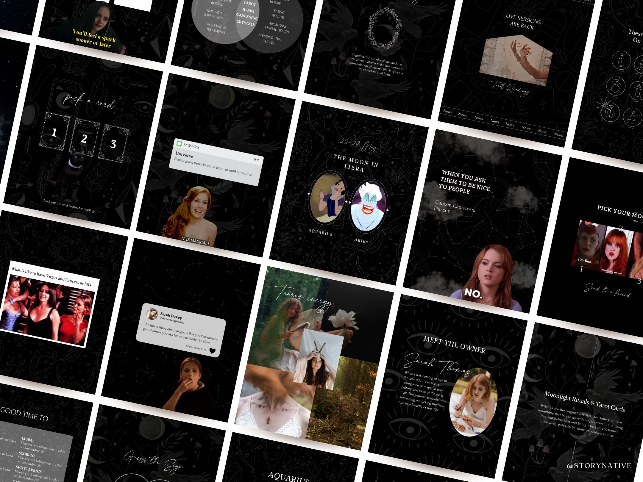 Mystic Instagram, Astrology Template, Spiritual Template, Spiritual ...