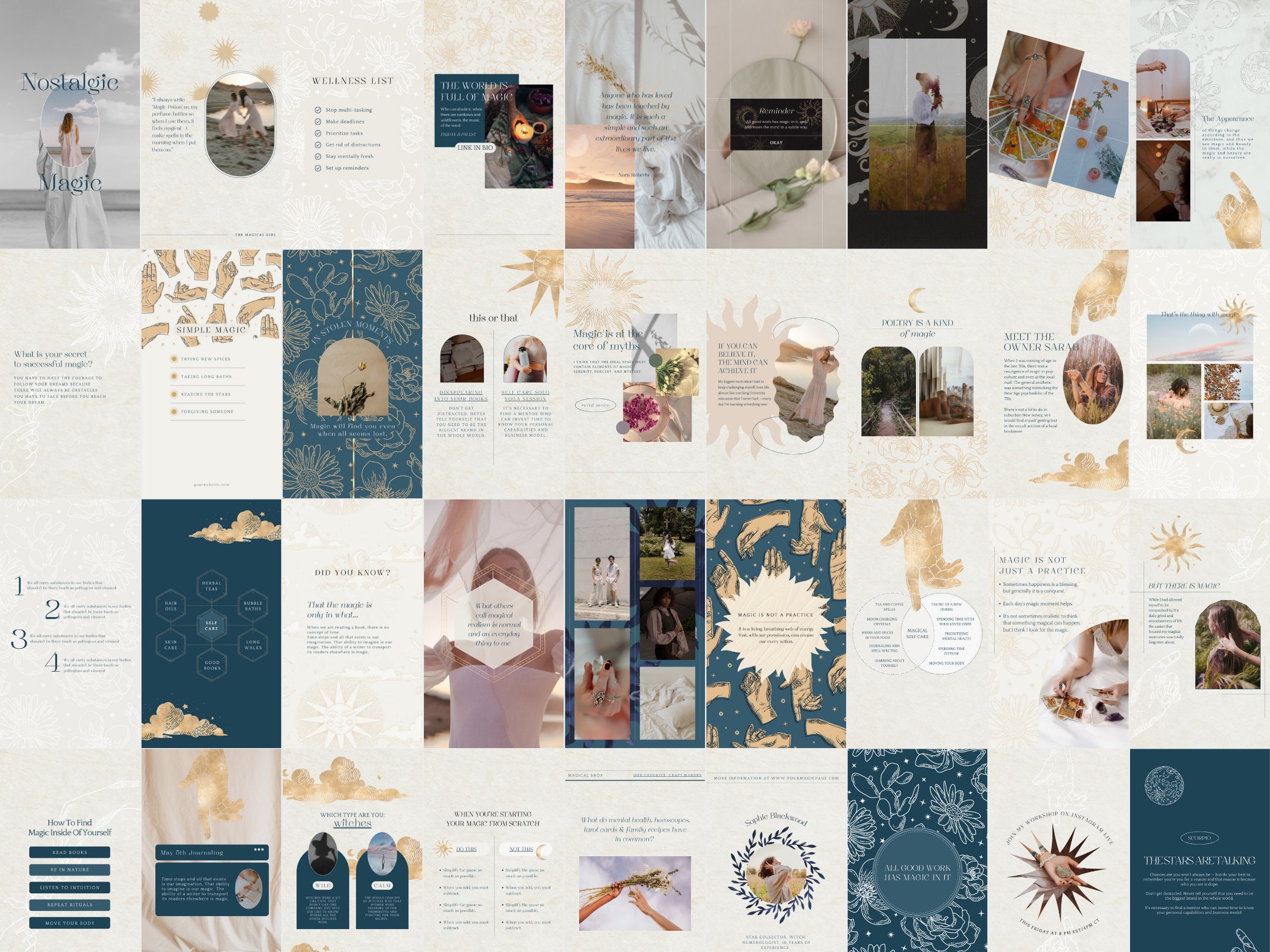 Spiritual Instagram Templates: Mystic Story & Post Designs (canva) - Etsy