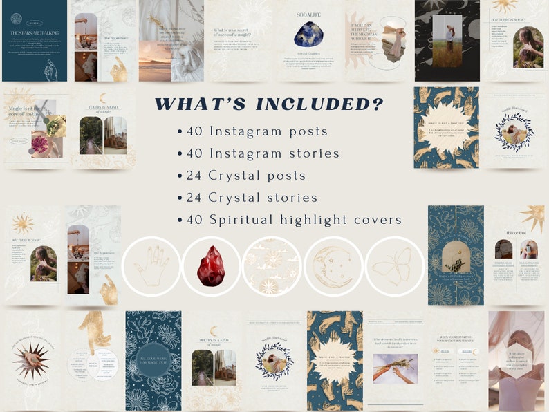 Spiritual Instagram Templates: Mystical Canva Posts & Stories (PDF) - Etsy