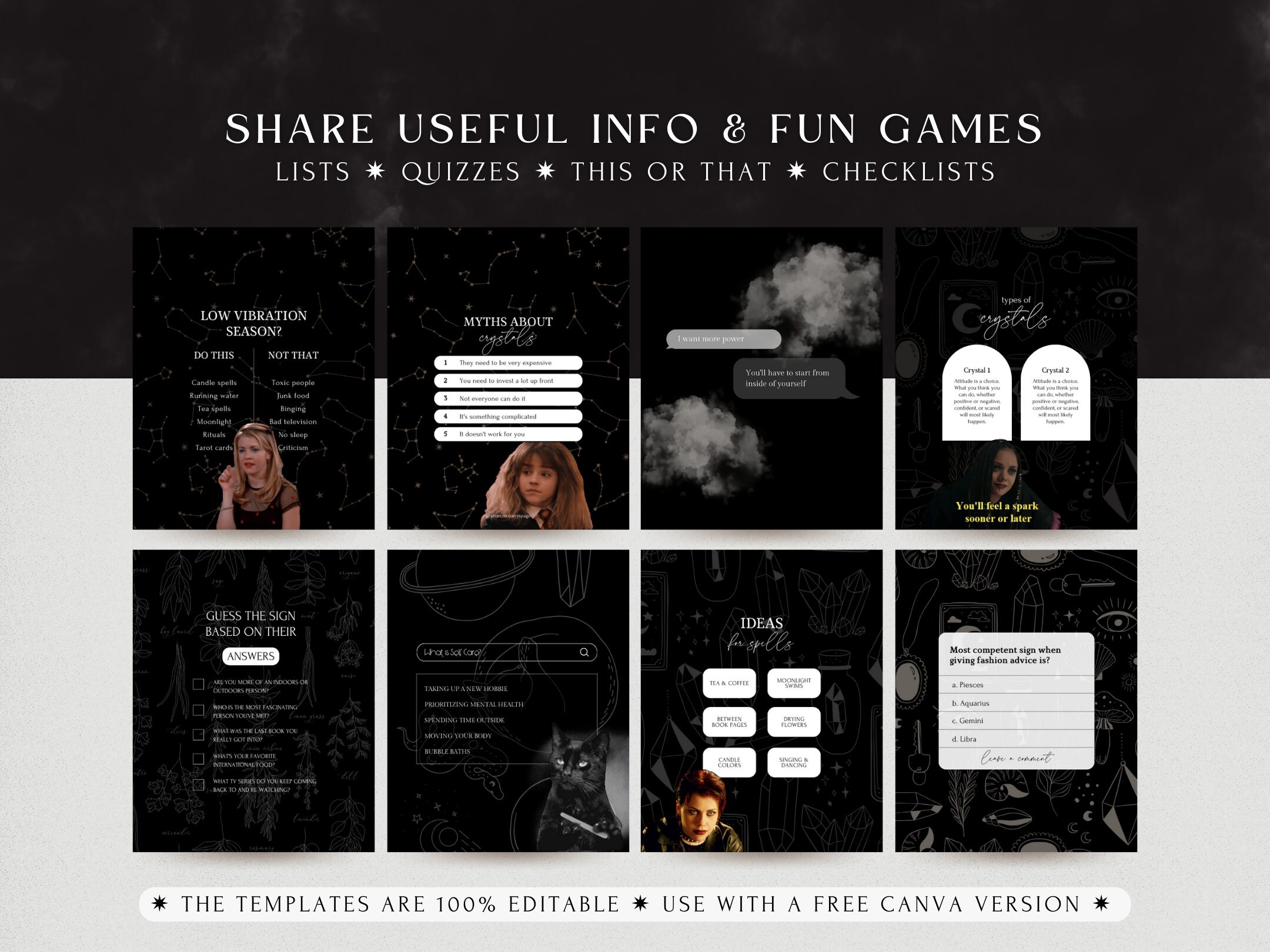 Mystic Instagram, Astrology Template, Spiritual Template, Spiritual ...