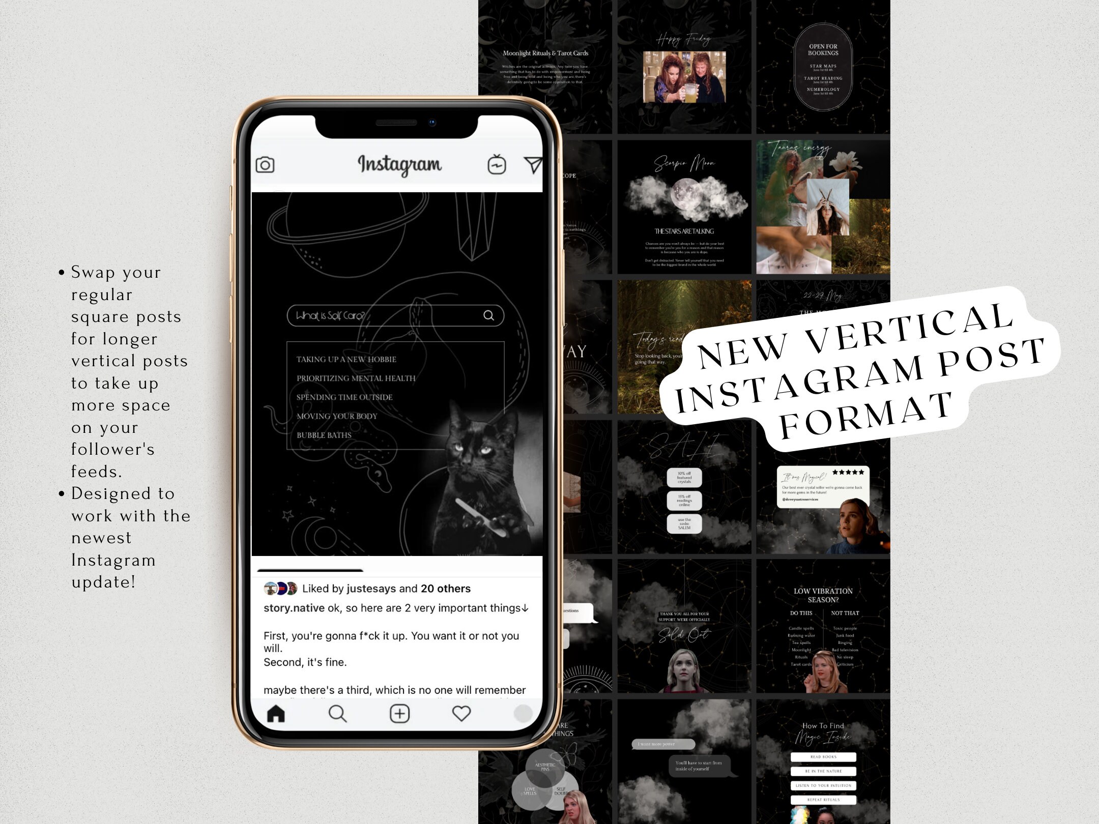 Mystic Instagram, Astrology Template, Spiritual Template, Spiritual ...