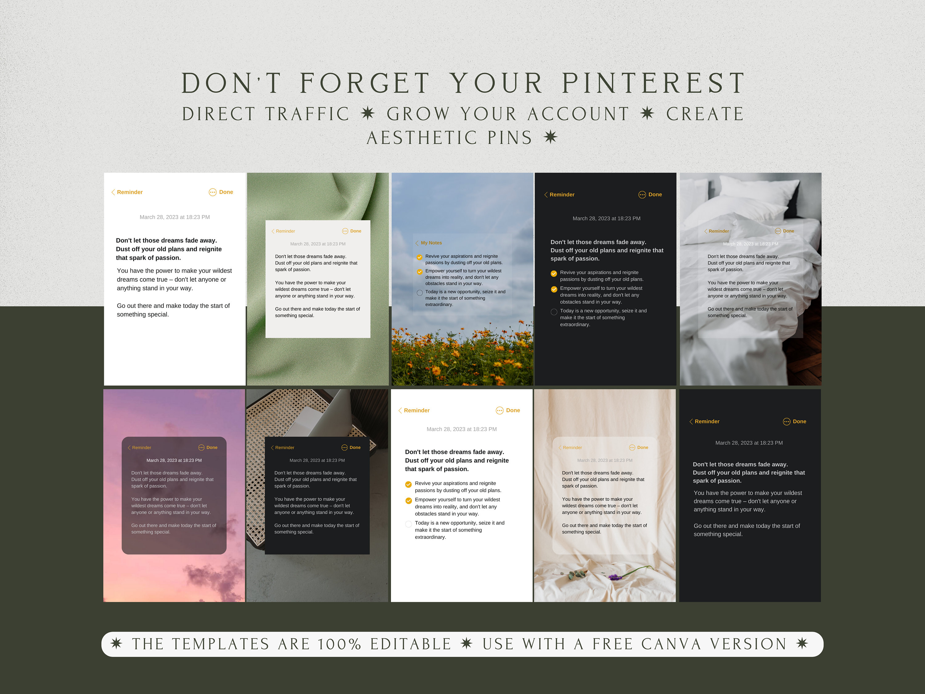 IPhone Notes App Canva Template, iPhone Notes App Instagram Quote Posts ...