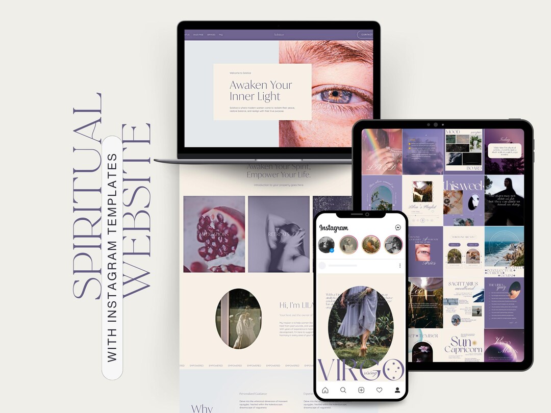 Astrology Website, Astrology Instagram, Squarespace Template, Mystic ...