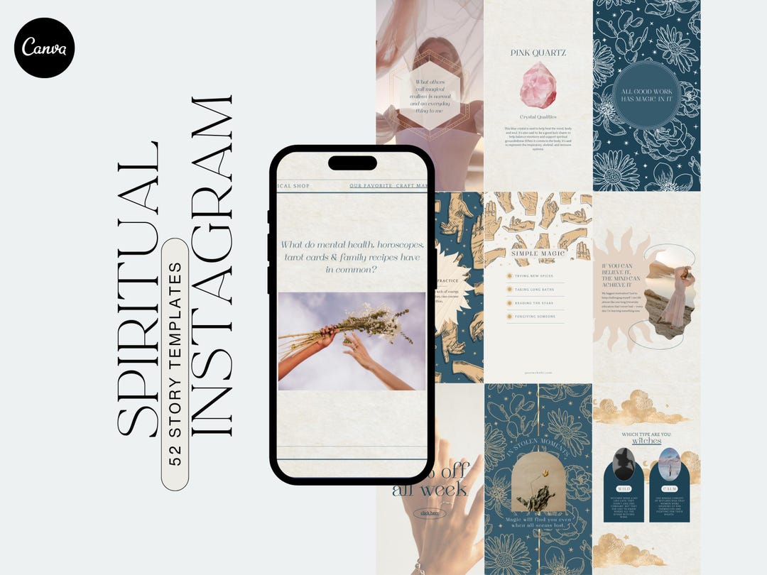 Spiritual Instagram Templates: Mystic Story & Post Designs (canva) - Etsy