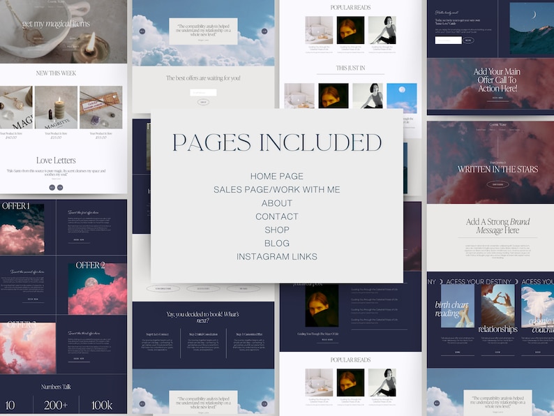 Astrology Website, Astrology Template, Mystic Website, Squarespace ...