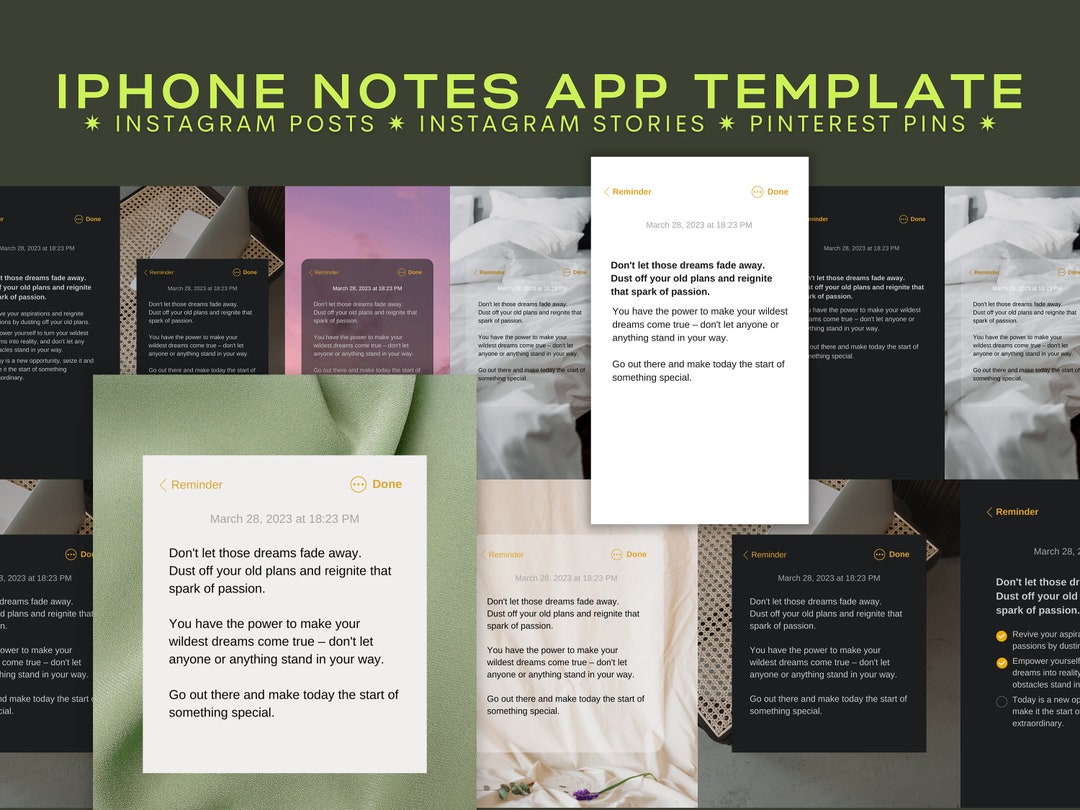 Iphone Notes App Canva Template Iphone Notes App Instagram - Etsy