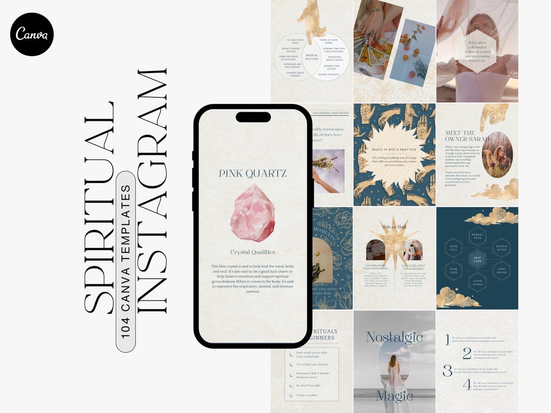 Spiritual Instagram Bundle, Spiritual Templates, Mystical Instagram ...