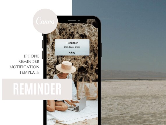 IPhone Reminder Notification Template Perfect for Quote | Etsy