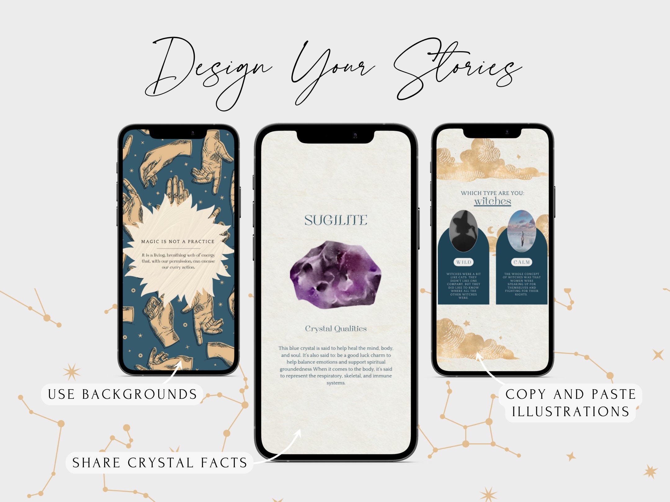 Spiritual Instagram Templates: Mystic Story & Post Designs (canva) - Etsy