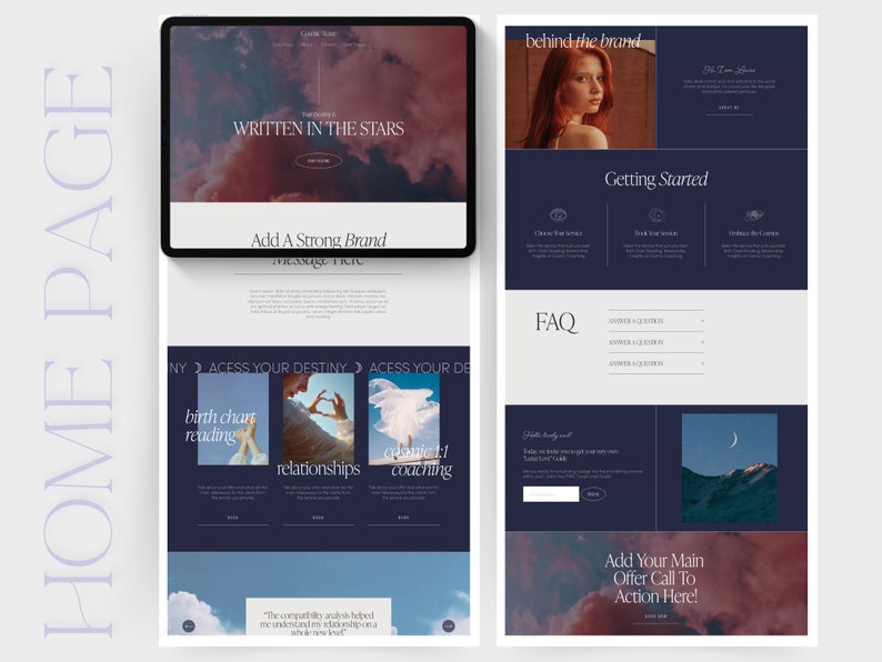 Astrology Website, Astrology Template, Mystic Website, Squarespace ...