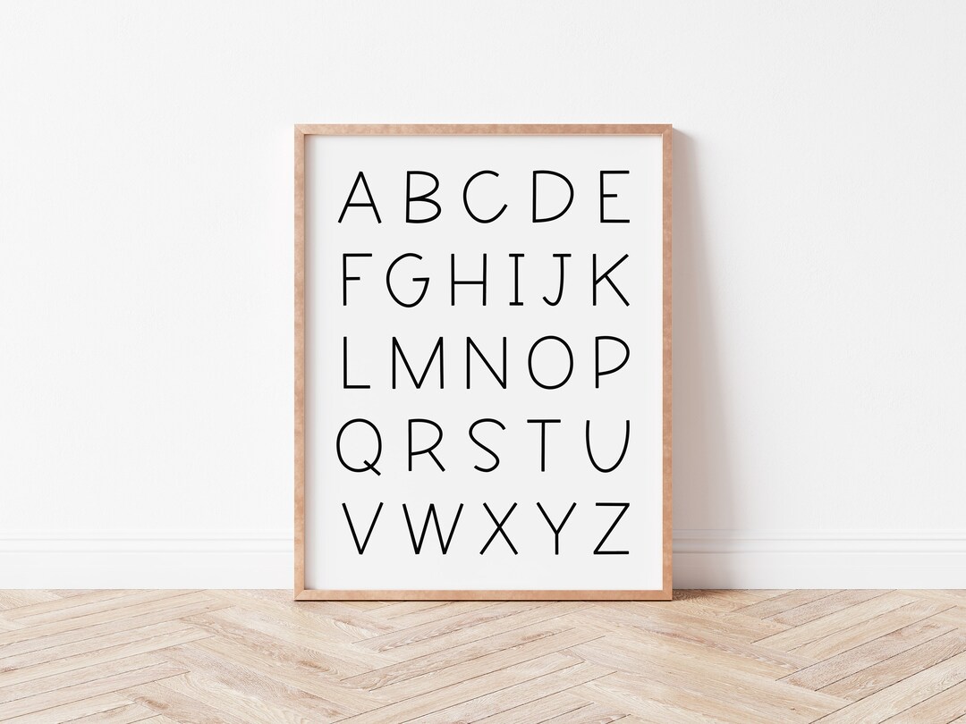 ABC Print | Alphabet Poster | Minimalist Alphabet Art | Alphabet Kids ...