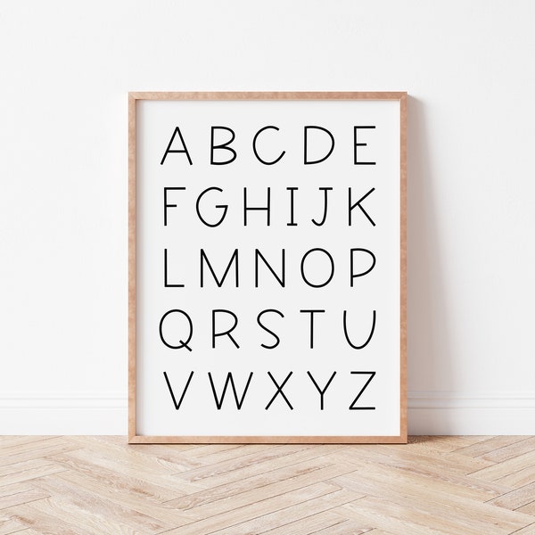 Modern Alphabet Poster - Etsy