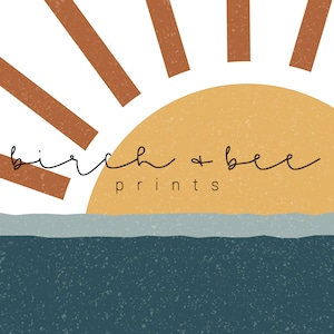 Abstract Ocean Sunset Art Print | Kids Room Decor | Nursery Printable ...