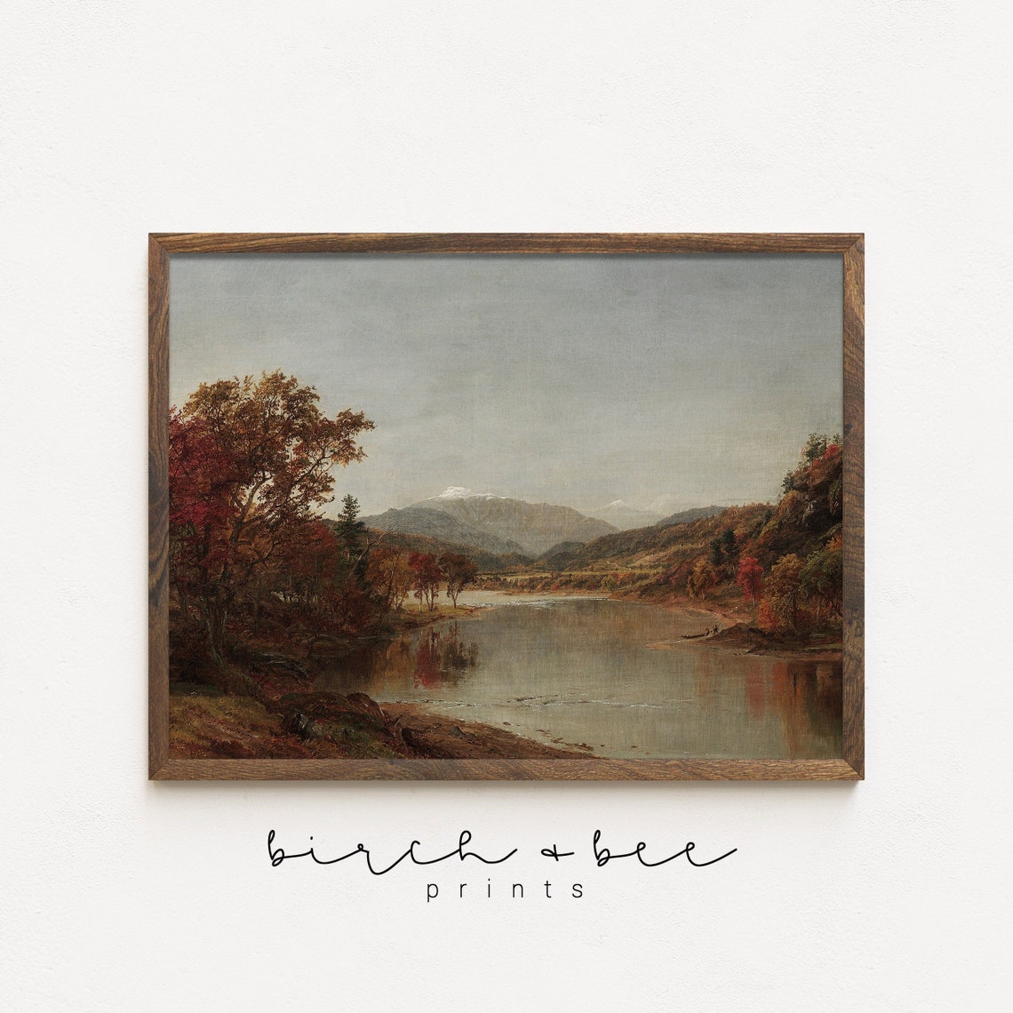 Vintage Moody Fall Landscape Painting Autumn Trees Art - Etsy