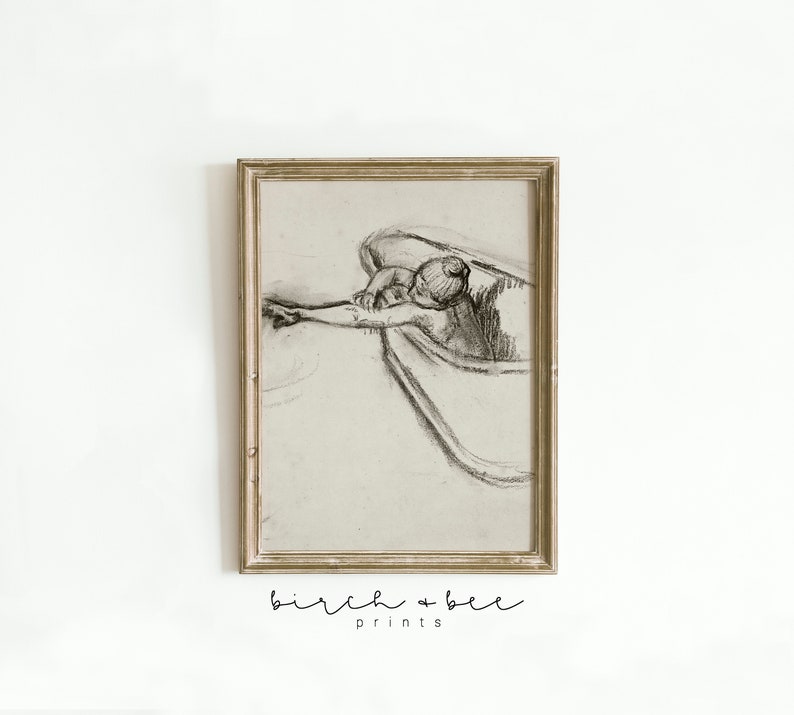 Bathing Woman Drawing Bathroom Decor Vintage Sketch Art - Etsy