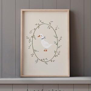 Goose Nursery Print | Vintage Aesthetic Nursery | Cute Nursery Decor ...
