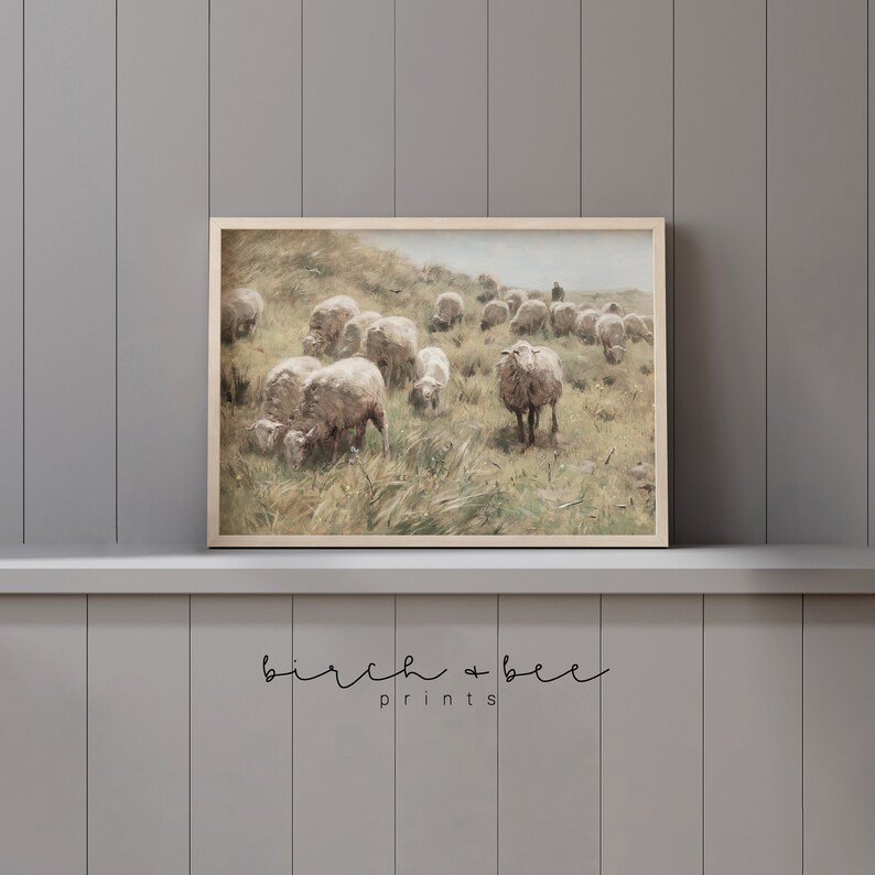 Schaf Bild Vintage | Europäisches Bauernhaus Kunstdruck | Digital Printable #163 - Etsy.de