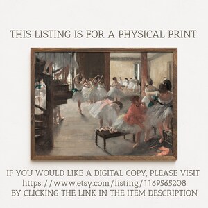 Vintage Ballerina Painting | Dance Studio Art Print | Girls Room Decor ...