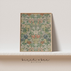 French Country Gallery Wall Art | Set of 5 | Vintage Floral and Textile ...