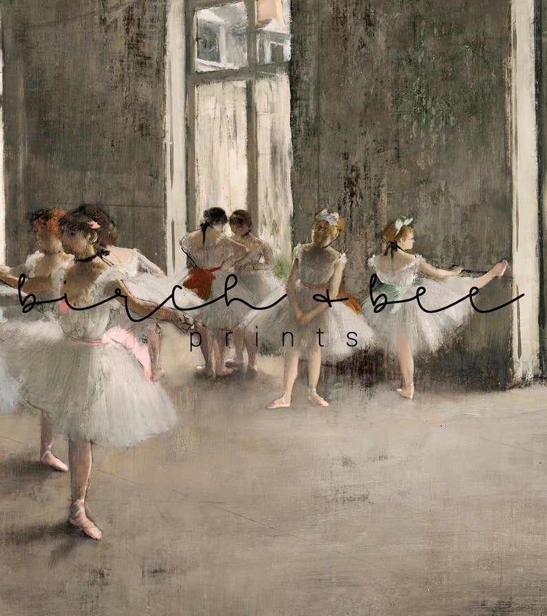 Vintage Ballerina Painting Dance Studio Art Print Ballet | Etsy