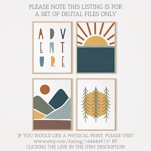 Adventure Print Set of 4 | Kids Room Wall Art | Adventure Outdoor ...