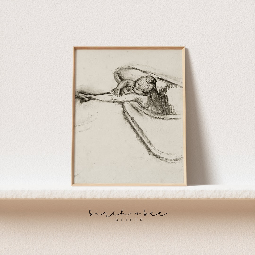 Bathing Woman Drawing Bathroom Decor Vintage Sketch Art - Etsy