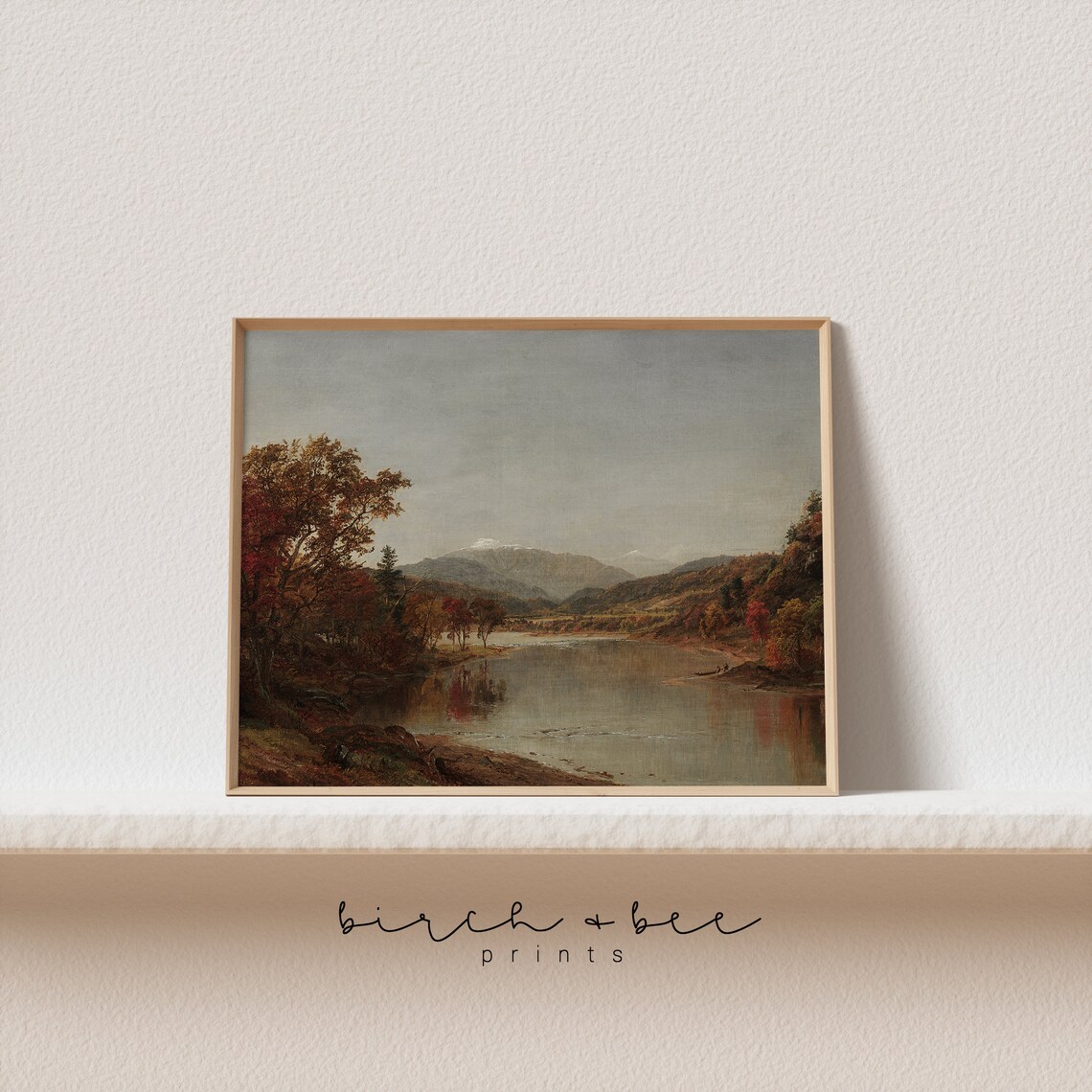 Vintage Moody Fall Landscape Painting Autumn Trees Art - Etsy