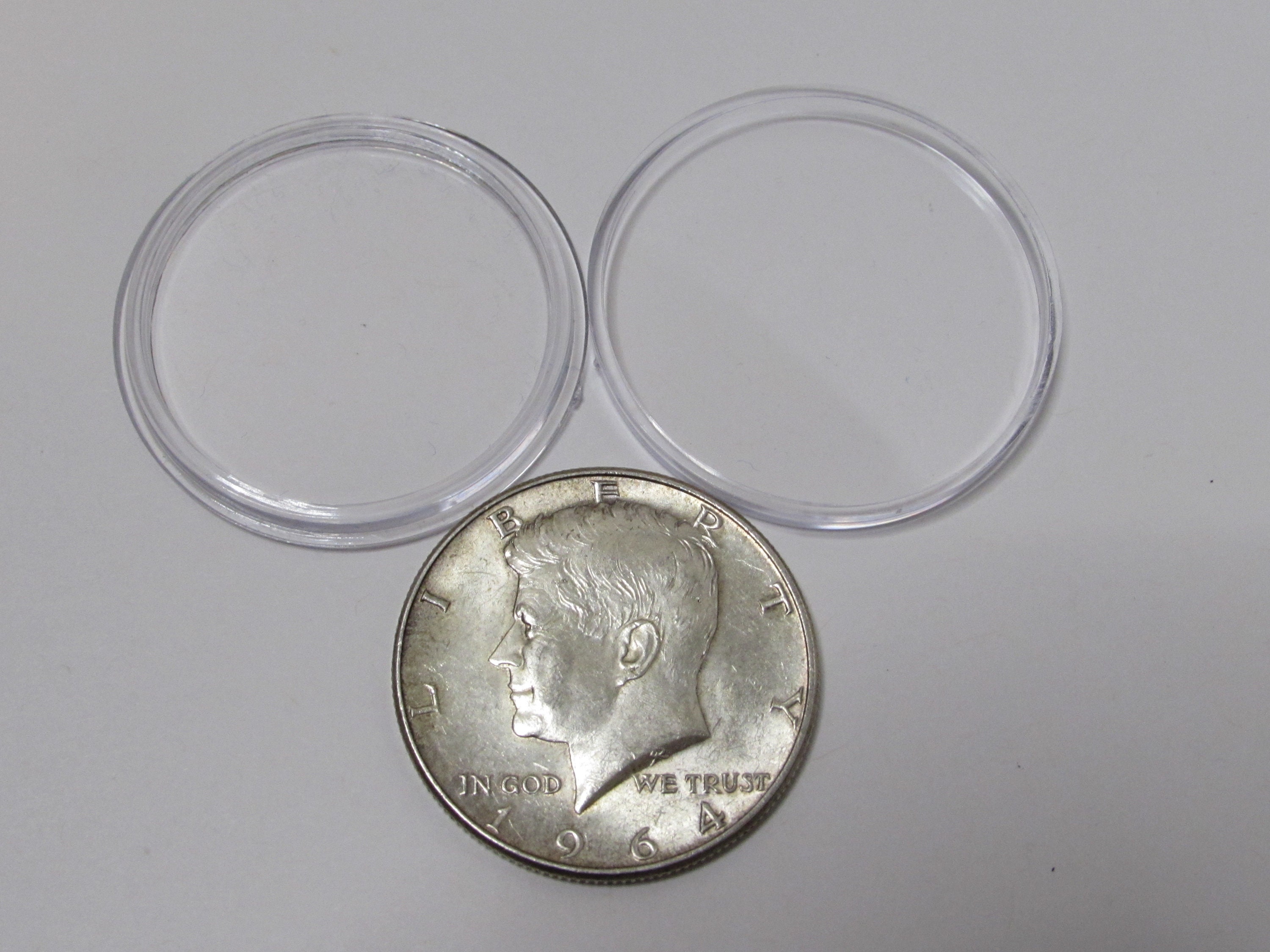 Half Dollar Sized Plastic Coin Capsules - 30.6 Mm Holders for Coins ...