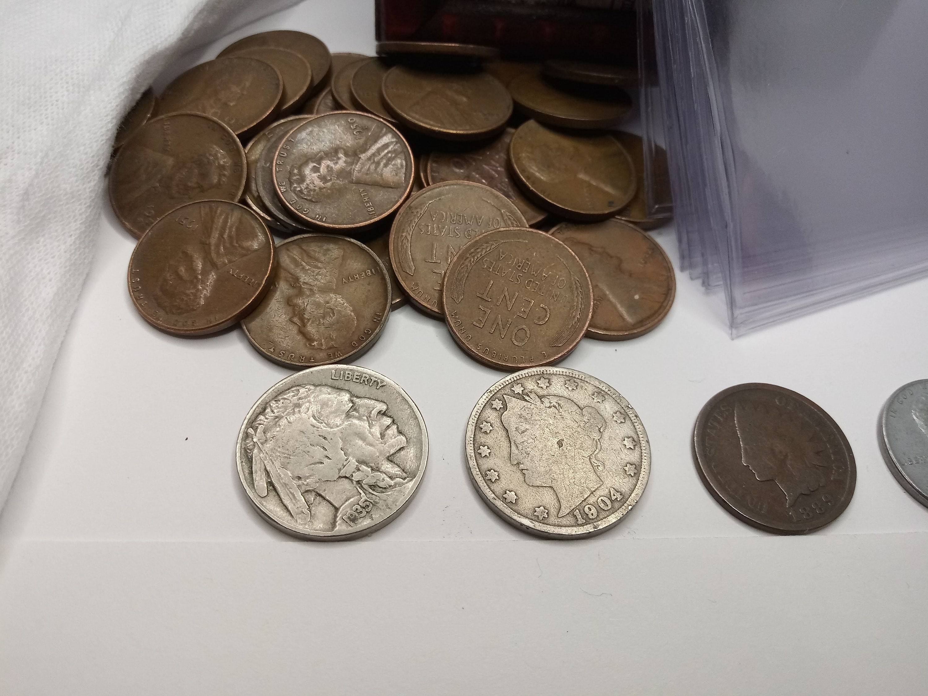 Coin Collecting Starter Kit - 35 Old Coins / 1800s Penny + Silver Dime ...