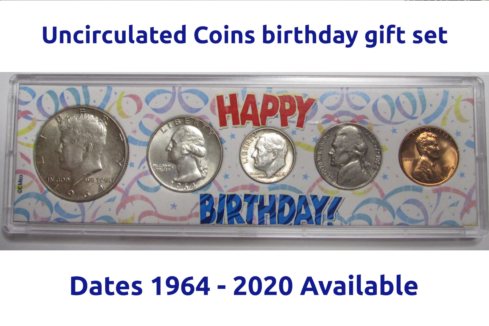 Birthday Coins Gift Set in plastic display case choose date | Etsy