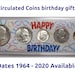 Birthday Coins Gift Set in Plastic Display Case - Choose Date 1963-2022 ...