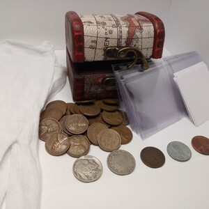 Coin Collecting Starter Kit - 35 Old Coins / 1800s Penny + Silver Dime ...