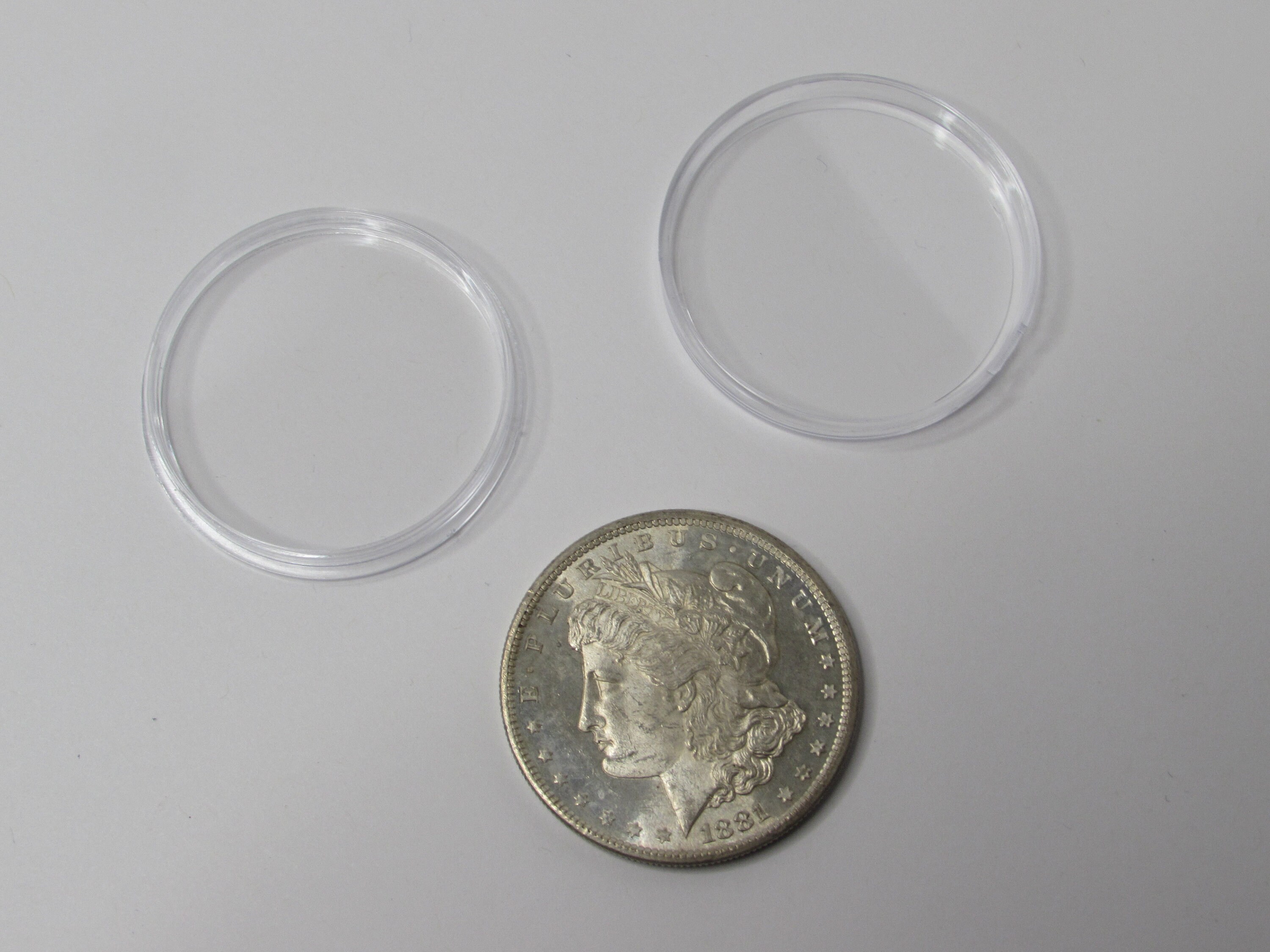 Silver Dollar Sized Plastic Coin Capsules - 38mm Holders for Coins ...