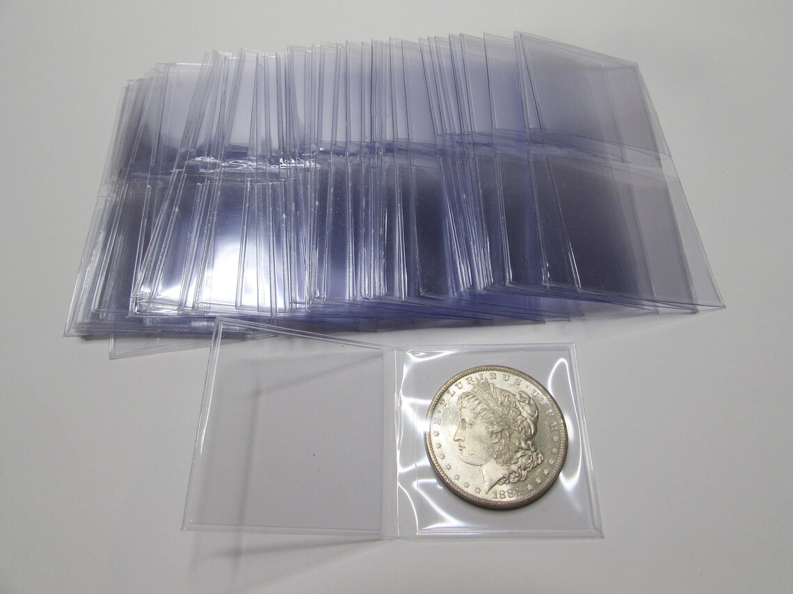 Plastic Double Pocket Coin Flips 2x2 Safe for Storage | Etsy UK
