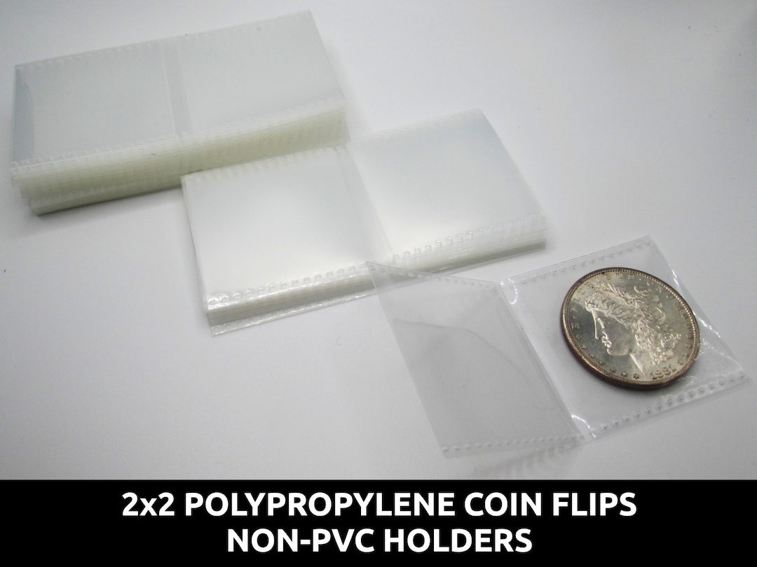 2" Polypropylene Coin Flips - 2x2 Plastic Protective Pvc-free Holders ...