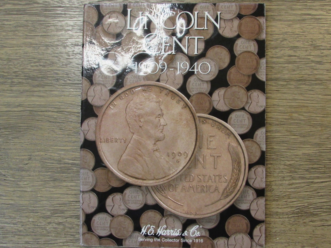 HE Harris Coin Folder for Lincoln Cents - 1909 to 1940 - Vintage Penny ...