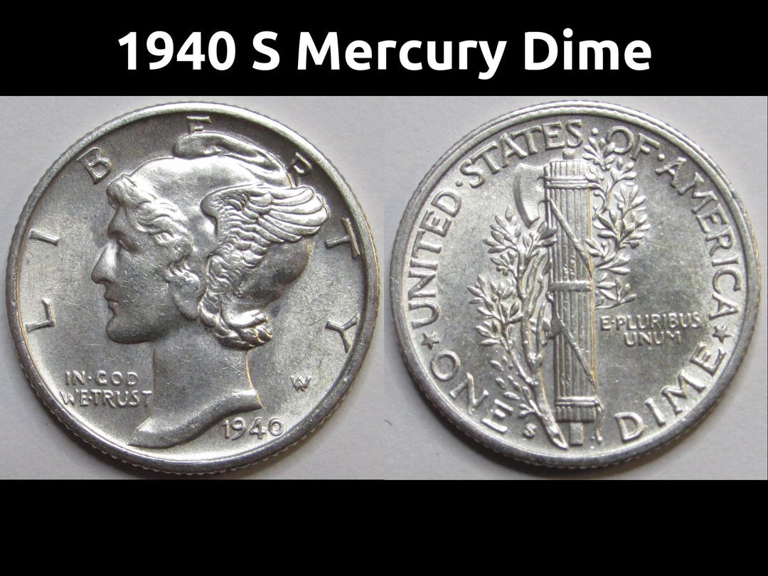 1940 S Mercury Dime - Antique S Mintmark American Silver Dime - Etsy