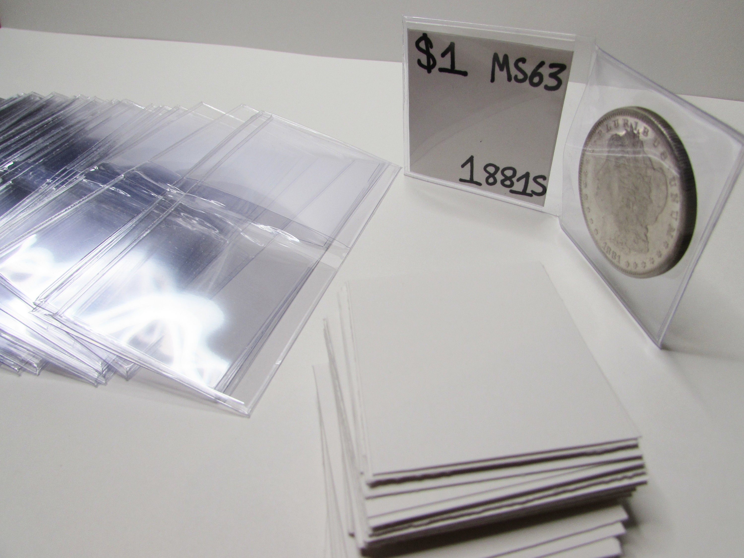 Plastic Double Pocket Coin Flips 2x2 Safe for Storage - Etsy UK