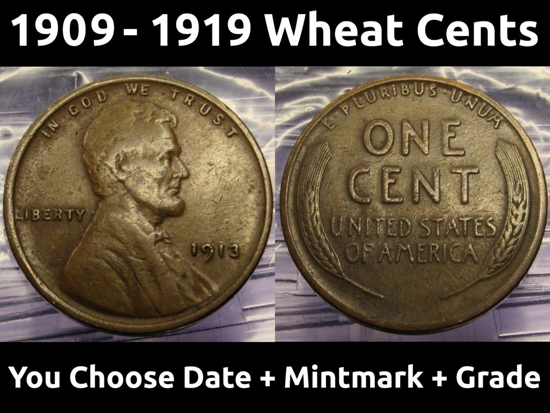 Lincoln Wheat Pennies - 1909 to 1919 PDS - Choose Date / Mintmark ...