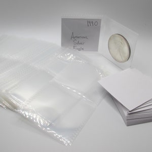 2.5" Polypropylene Coin Flips - 2.5x2.5 Plastic Protective Large Pvc ...