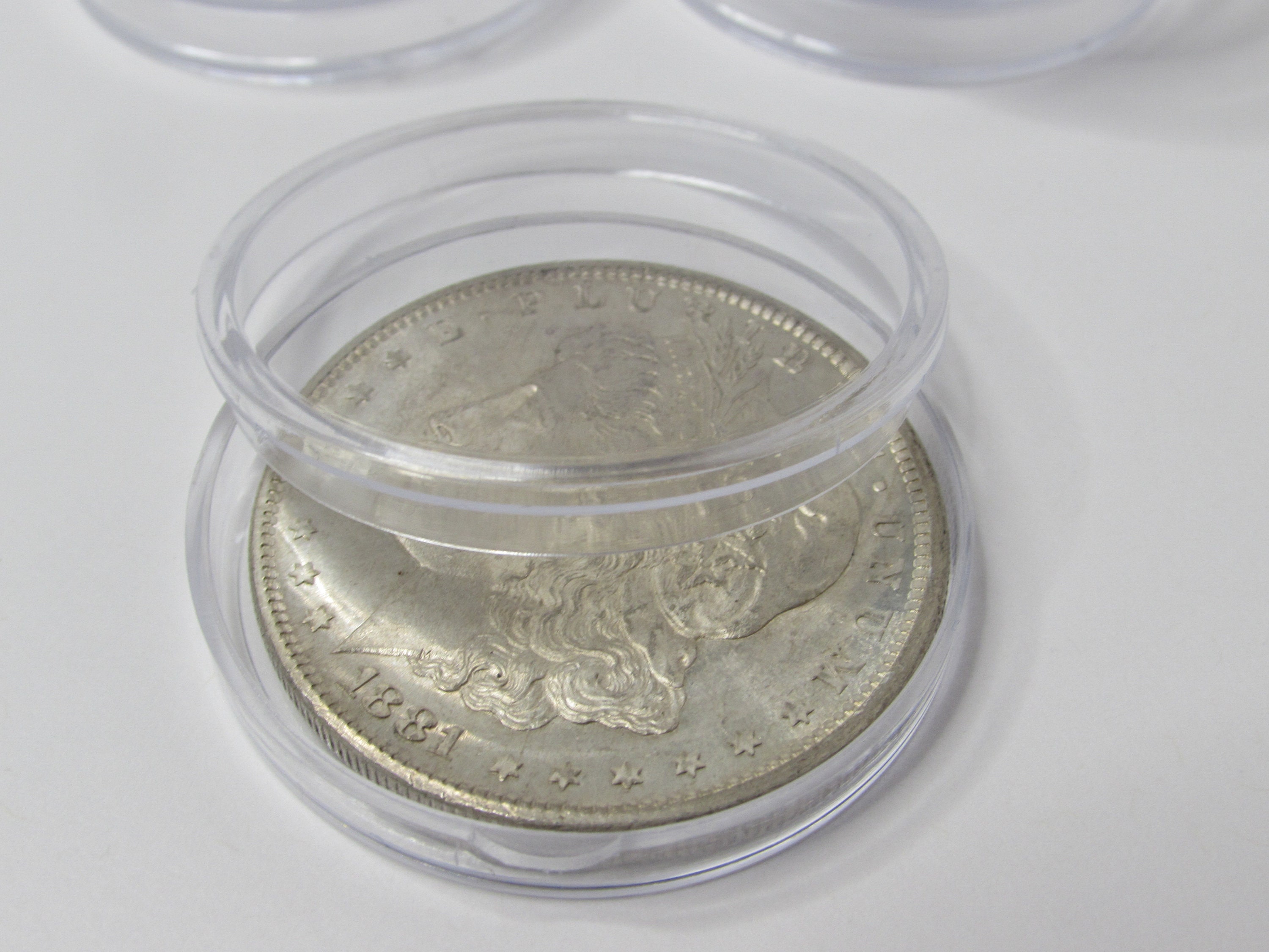 Silver Dollar Sized Plastic Coin Capsules - 38mm Holders for Coins ...