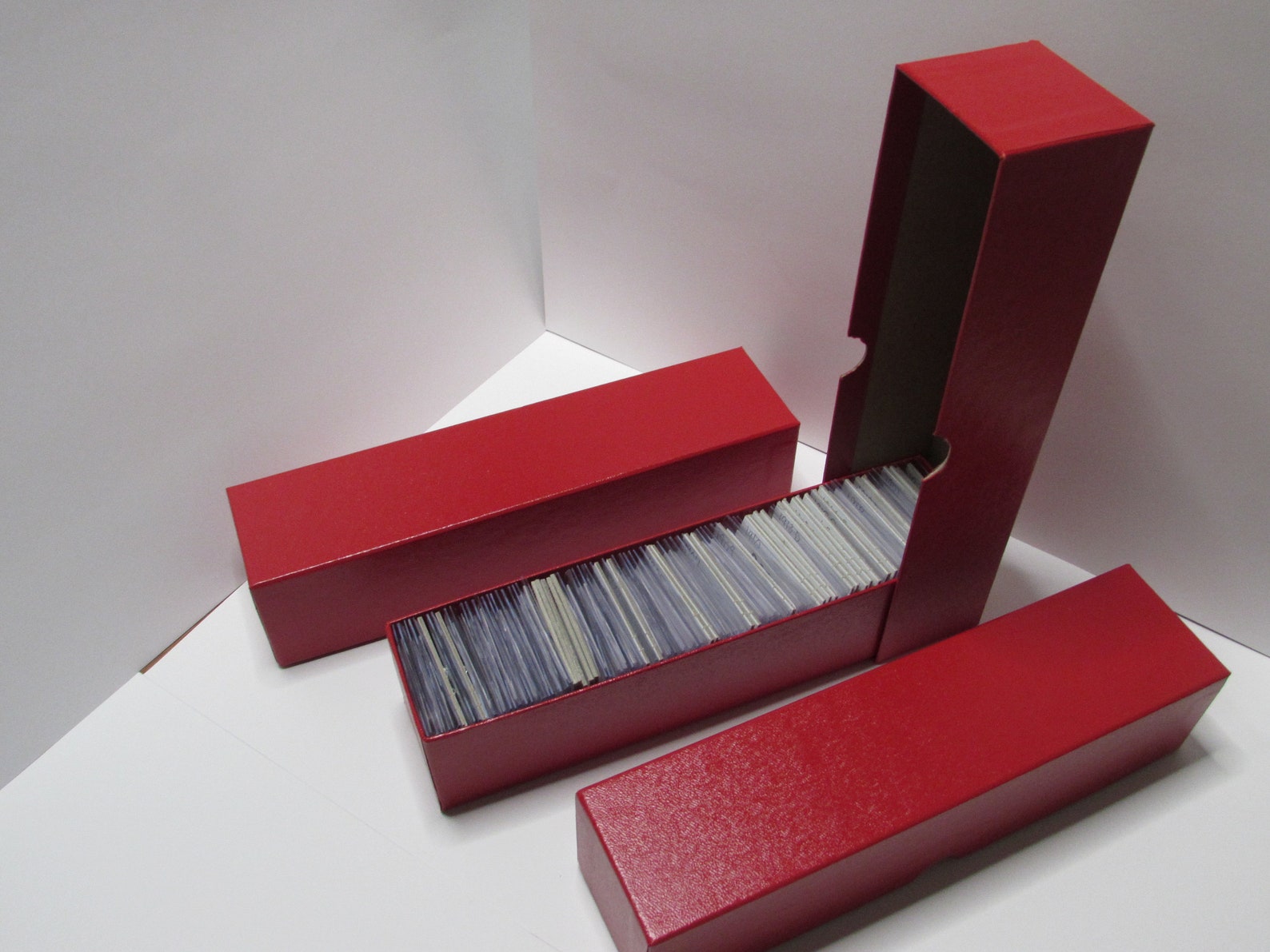Storage Box for 2x2" Coin Flips - Pack of 1/3/5 - Red Cardboard ...