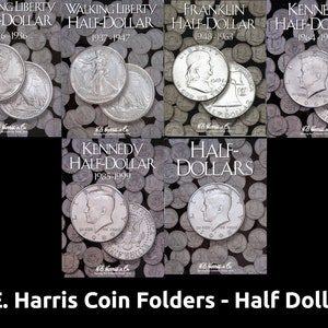 H.E. Harris Coin Folders for US Half Dollars - Walking Liberty ...