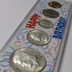Birthday Coins Gift Set in Plastic Display Case - Choose Date 1963-2022 ...