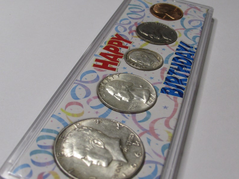 Birthday Coins Gift Set in Plastic Display Case Choose Date | Etsy