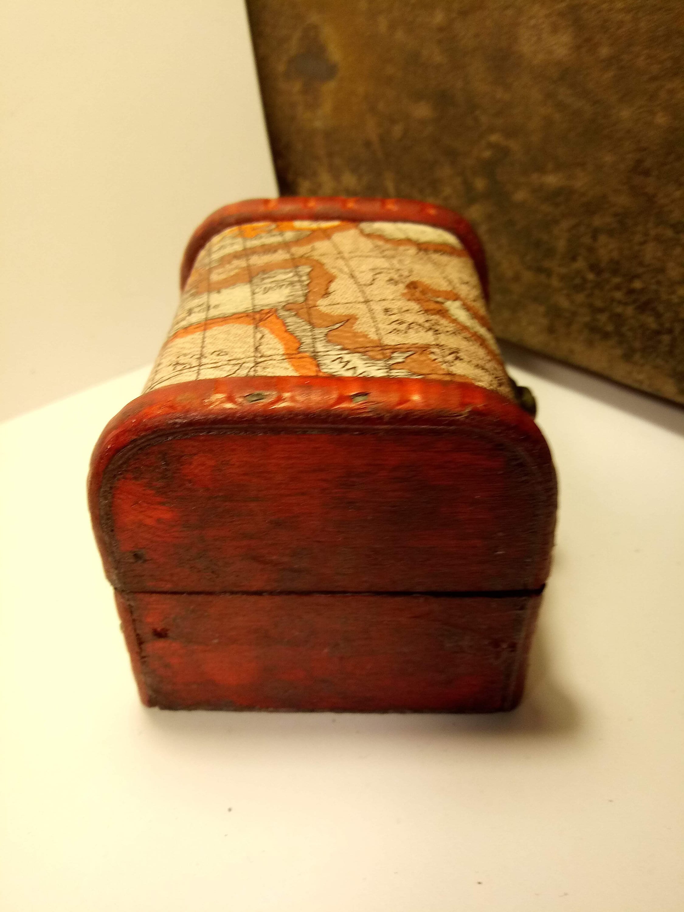 Treasure Chest Map Jewelry Box Small Wood Trinket Box / | Etsy