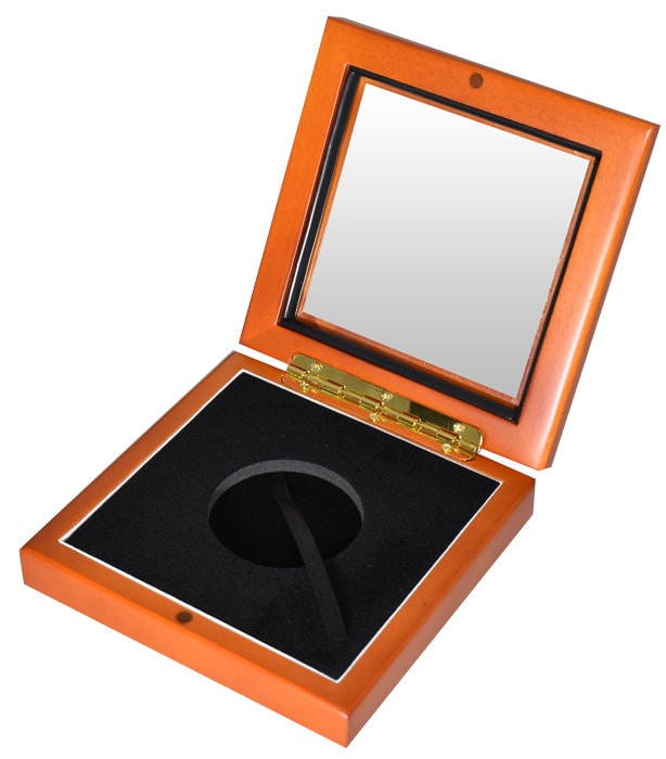 Single Challenge Coin Wood Presentation Display Box With - Etsy