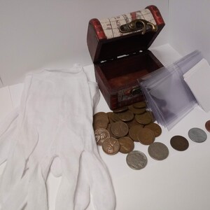 Coin Collecting Starter Kit - 35 Old Coins / 1800s Penny + Silver Dime ...