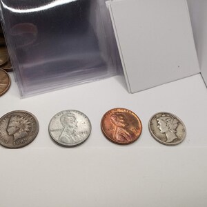 Coin Collecting Starter Kit - 35 Old Coins / 1800s Penny + Silver Dime ...